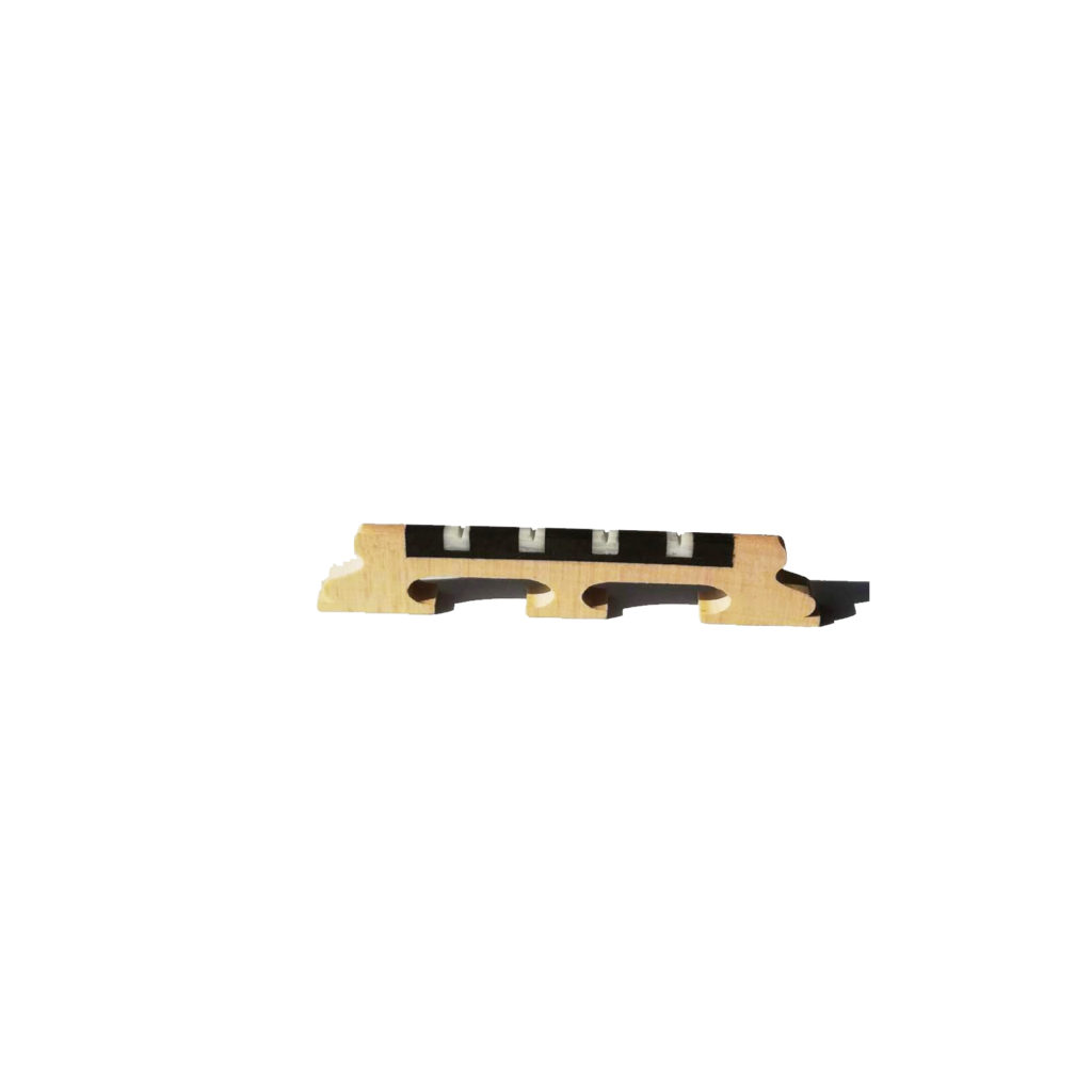 Ebony Top Maple Bone Insert Bridge 4 string 16 mm • Clareen Banjos