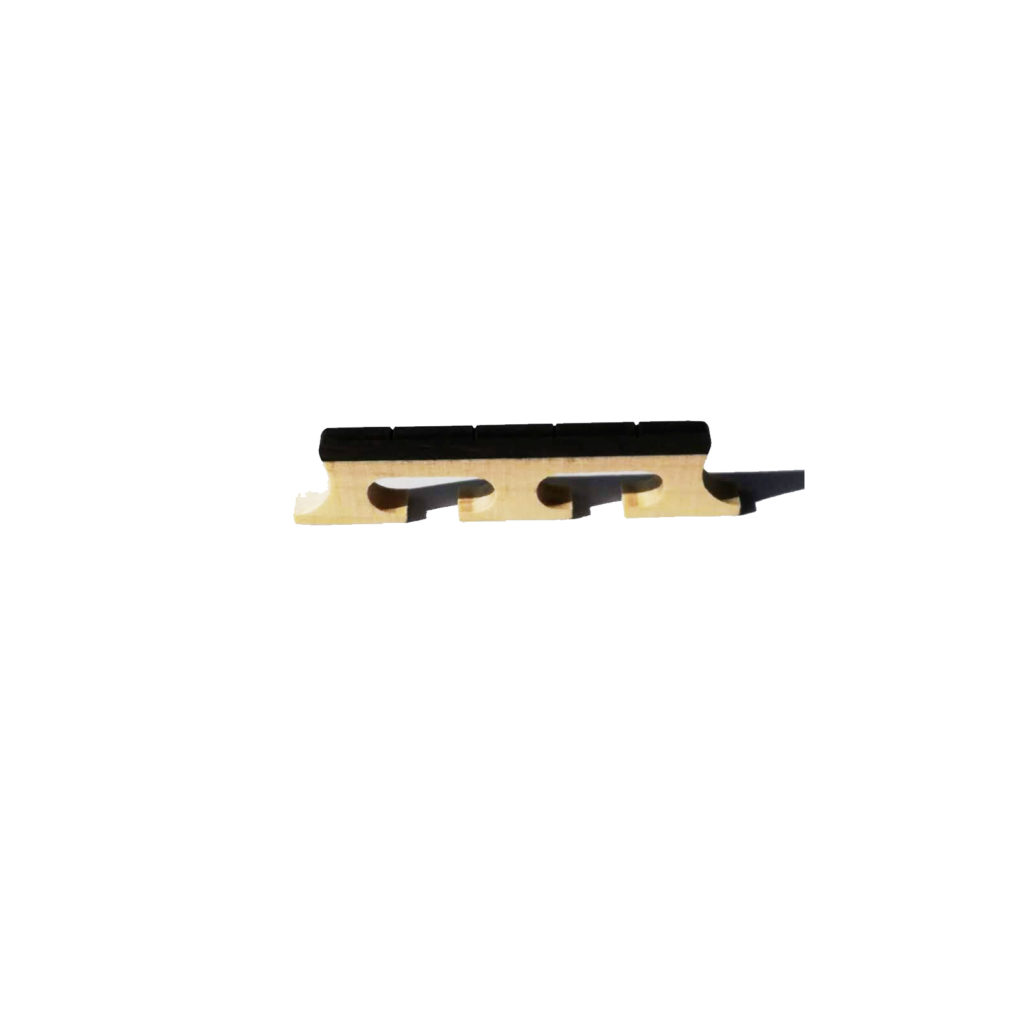 Maple/Ebony topped 4 string banjo bridge 16mm • Clareen Banjos