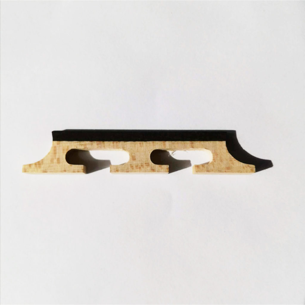 Maple/Ebony topped 4 string banjo bridge 13mm • Clareen Banjos